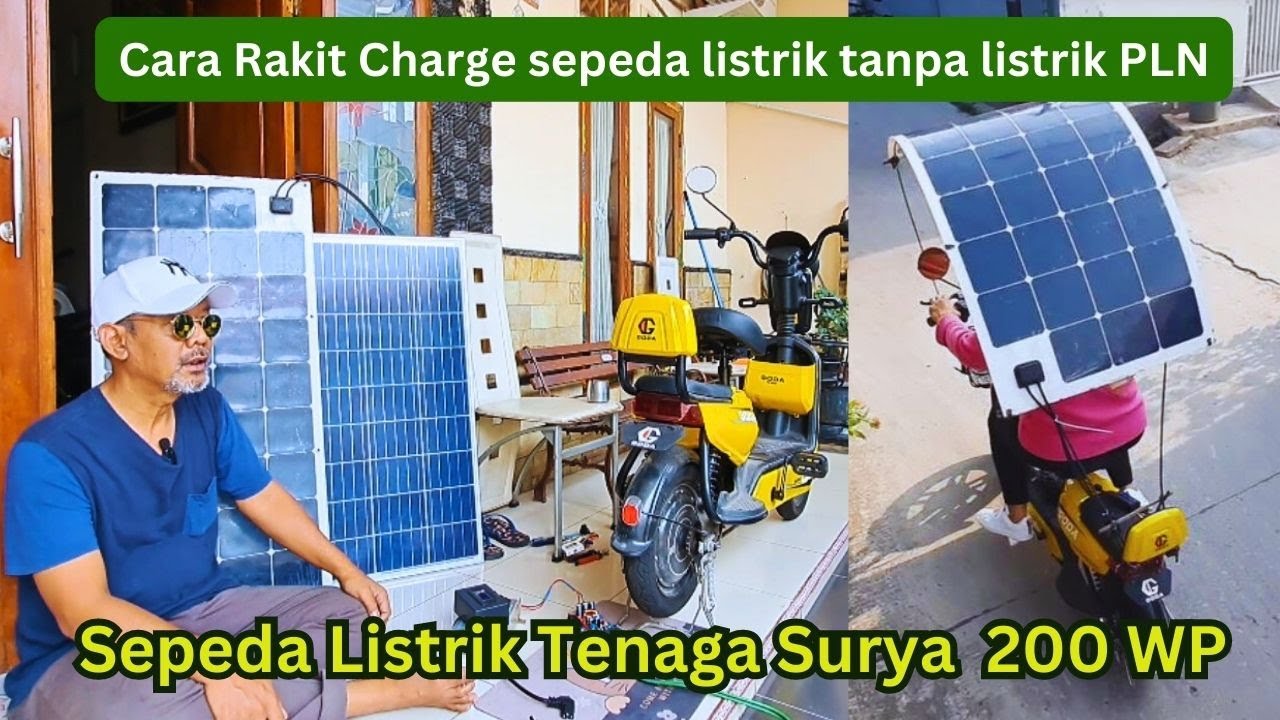 Sepeda Listrik Tenaga Surya 200wp Solusi Hemat Listrik PLN dan BBM ...