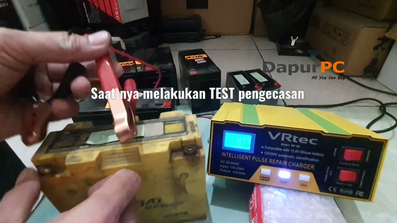 Membedakan AKi Sehat dan Rusak Dengan Charger Aki 12V/24V 6-105AH MF-2B ...