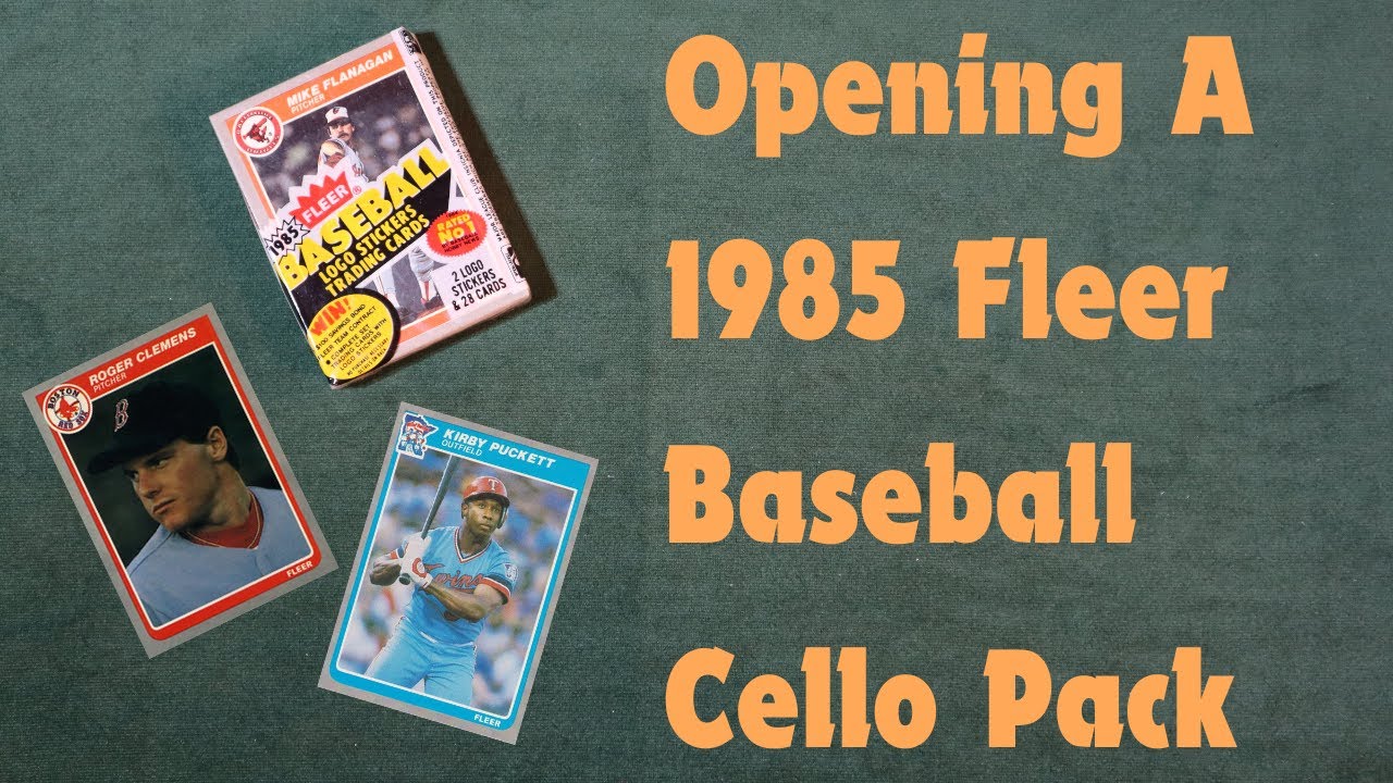 Opening a 1985 Fleer Baseball Cello Pack - YouTube