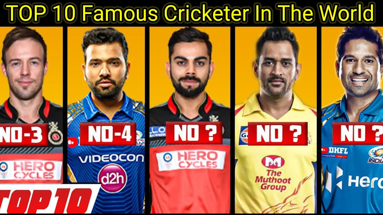 TOP 10 Famous Cricketer In The World#2025#viratkohli - YouTube