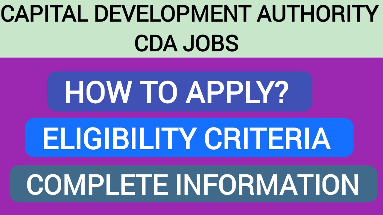 Capital Development Authority Jobs 2023 | CDA jobs 2023 | Test ...