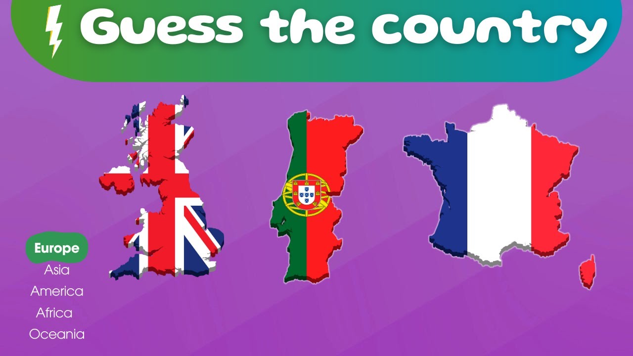 Guess The Country By Shape Easy (Part 1) - Guess And Learn 46 European ...
