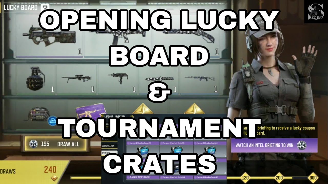 Opening Tournament Crate CODM | 200 Lucky Board Spine COD Mobile - YouTube