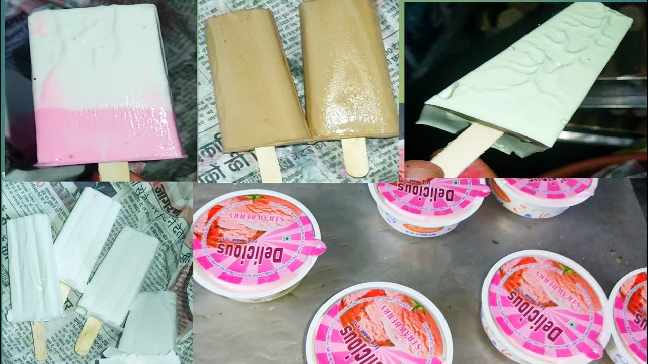 All Kind Ice Cream|Strawberry cup ice cream|Pista Ice cream|Two in one ...