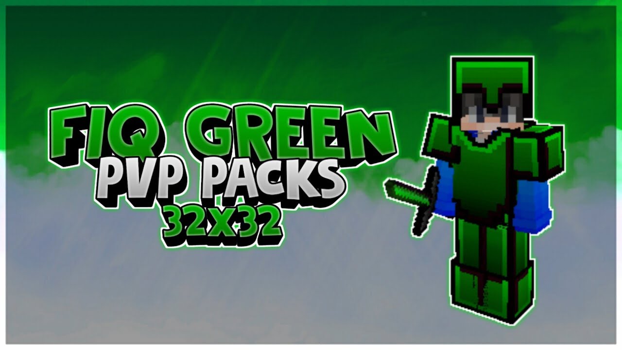 BEST GREEN PVP TEXTURE PACK 32x32 MCPE - For Version 1.14/1.13 - YouTube