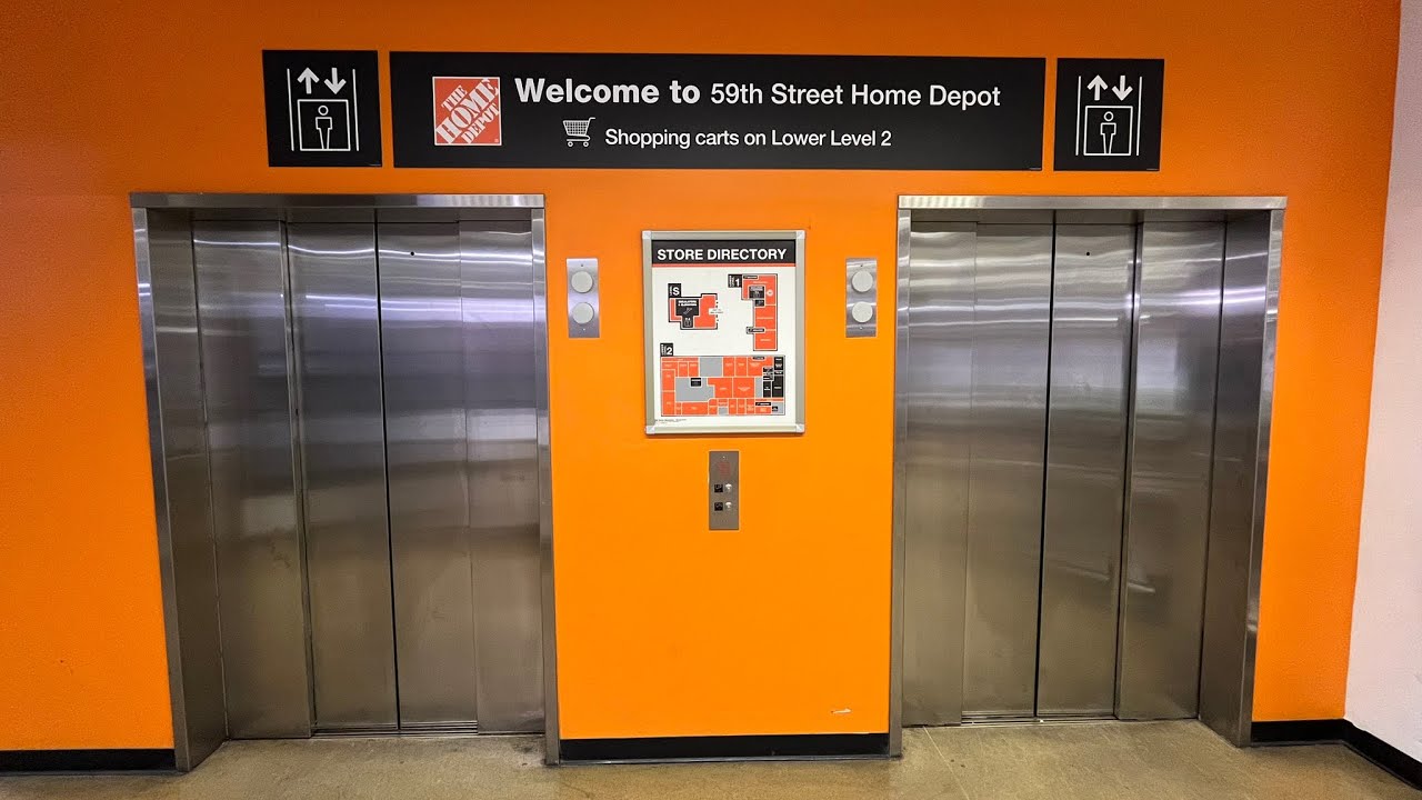 HUGE Schindler Elevators At Home Depot On 3 Ave & E 59 St In East Midtown Manhattan NYC (06/05 ...