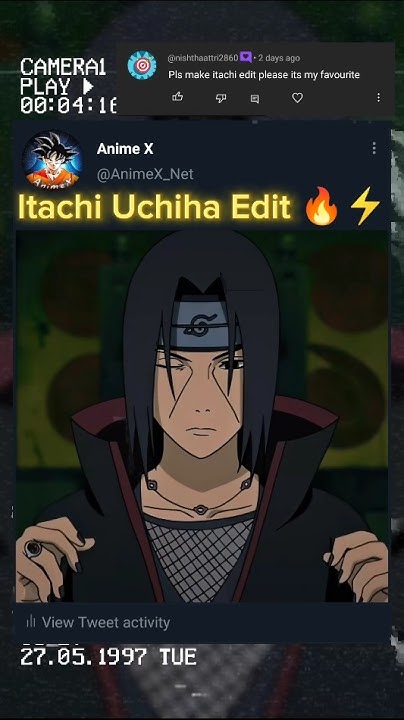 Itachi Uchiha Edit 🔥⚡#anime #naruto #shorts - YouTube