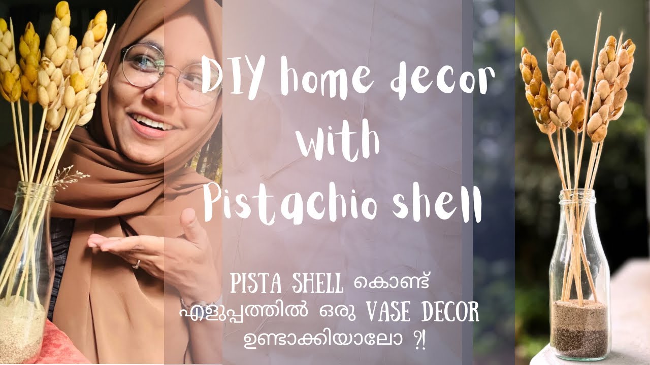 How to make easy home decor out of waste | DIY craft | pistachio shell ...