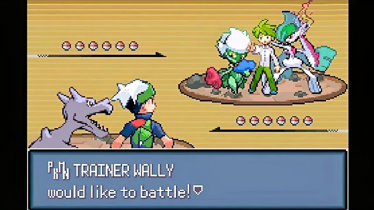 Pokemon Parallel Emerald - Rival Wally @ Victory Road (Hard Mode) - YouTube