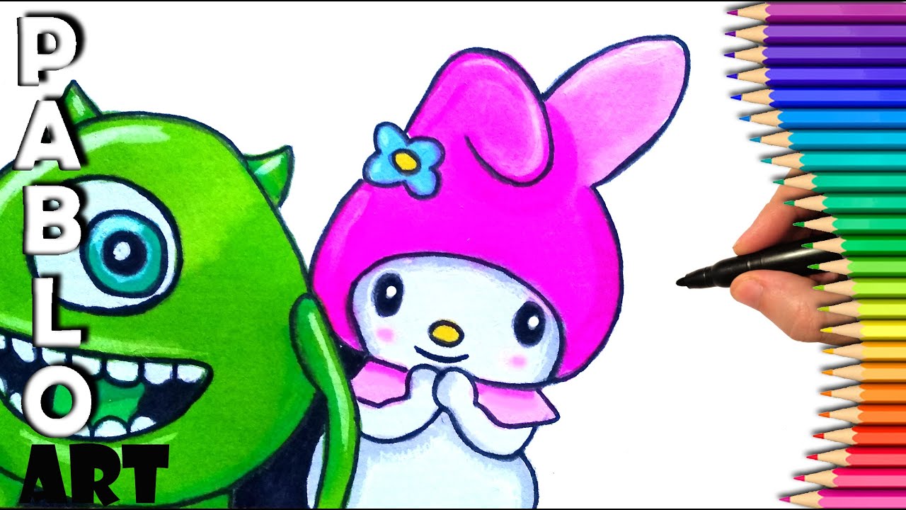 How to color My Melody from Sanrio | Learn to Draw step by step - YouTube