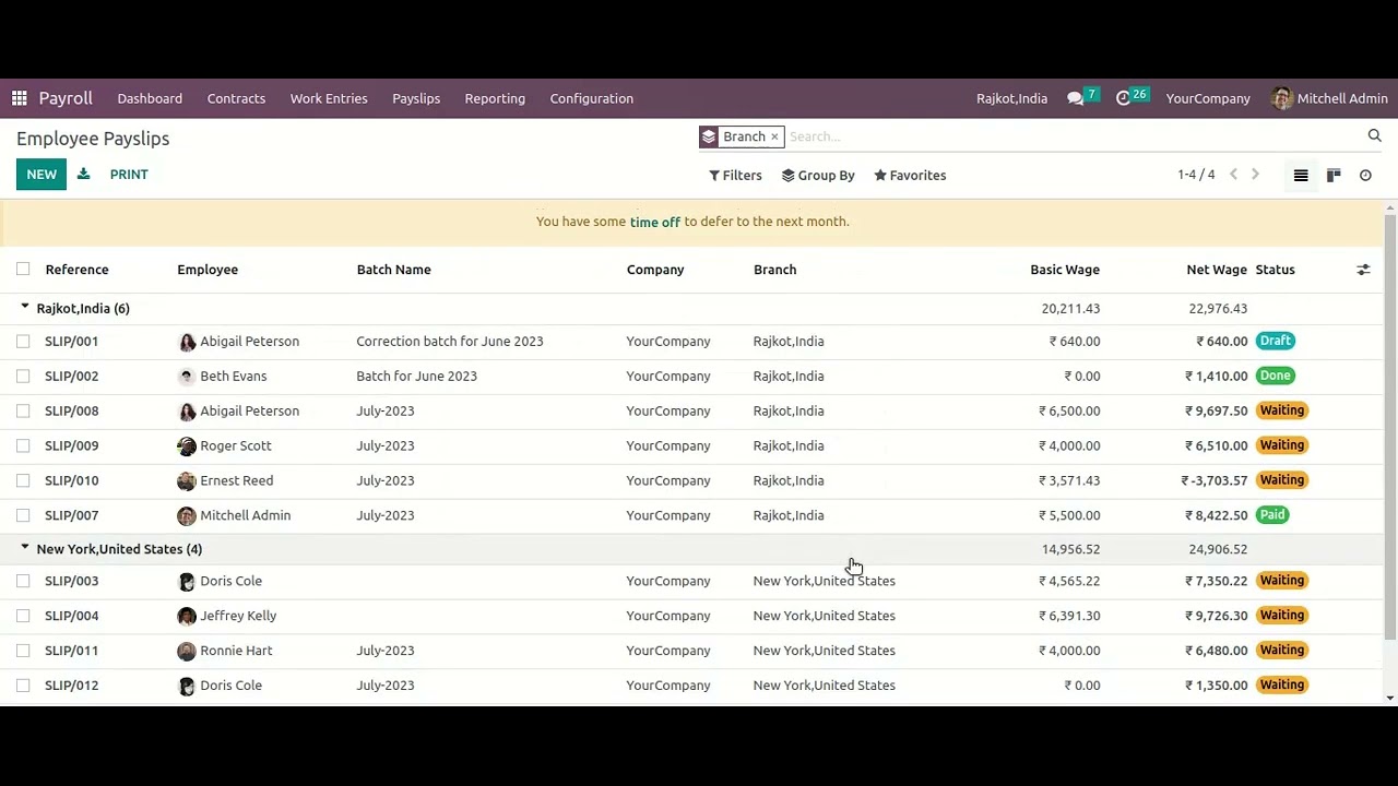 HR Payroll Multi Branch - Enterprise Edition - Work Flow Video Odoo ...