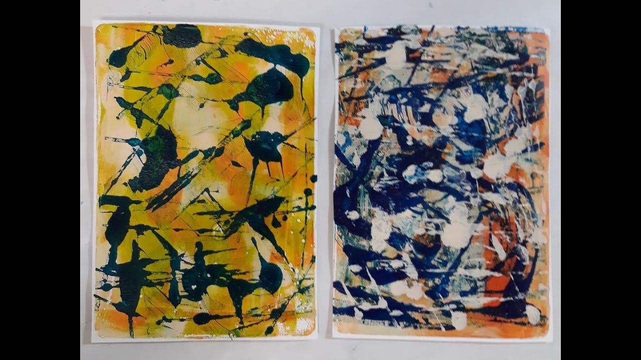 Gel Printing and Moving the Paint Around - YouTube