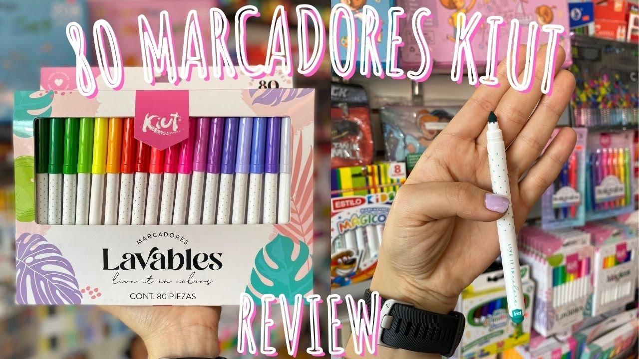 80 MARCADORES KIUT - Review ♥ Artística Stationery - YouTube