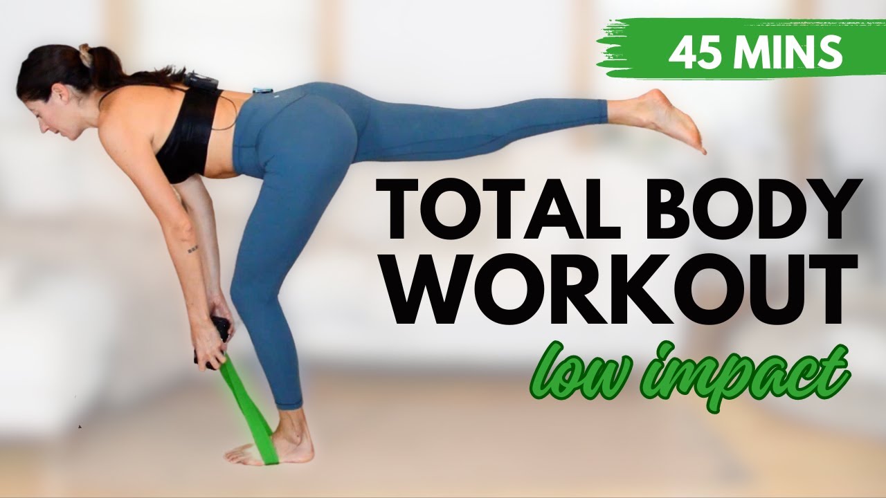Functional Circuits Low Impact Workout (45 Mins) - Band + Set of Light Weights, Total Body ...