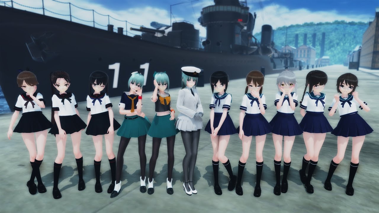【夕張祭】【超大遅刻】『Help me!!』by 11人の rouge式 艦娘 の皆さん【MMD杯ZERO3参加動画】【MMD-PVF7】【4K 60fps】 - YouTube