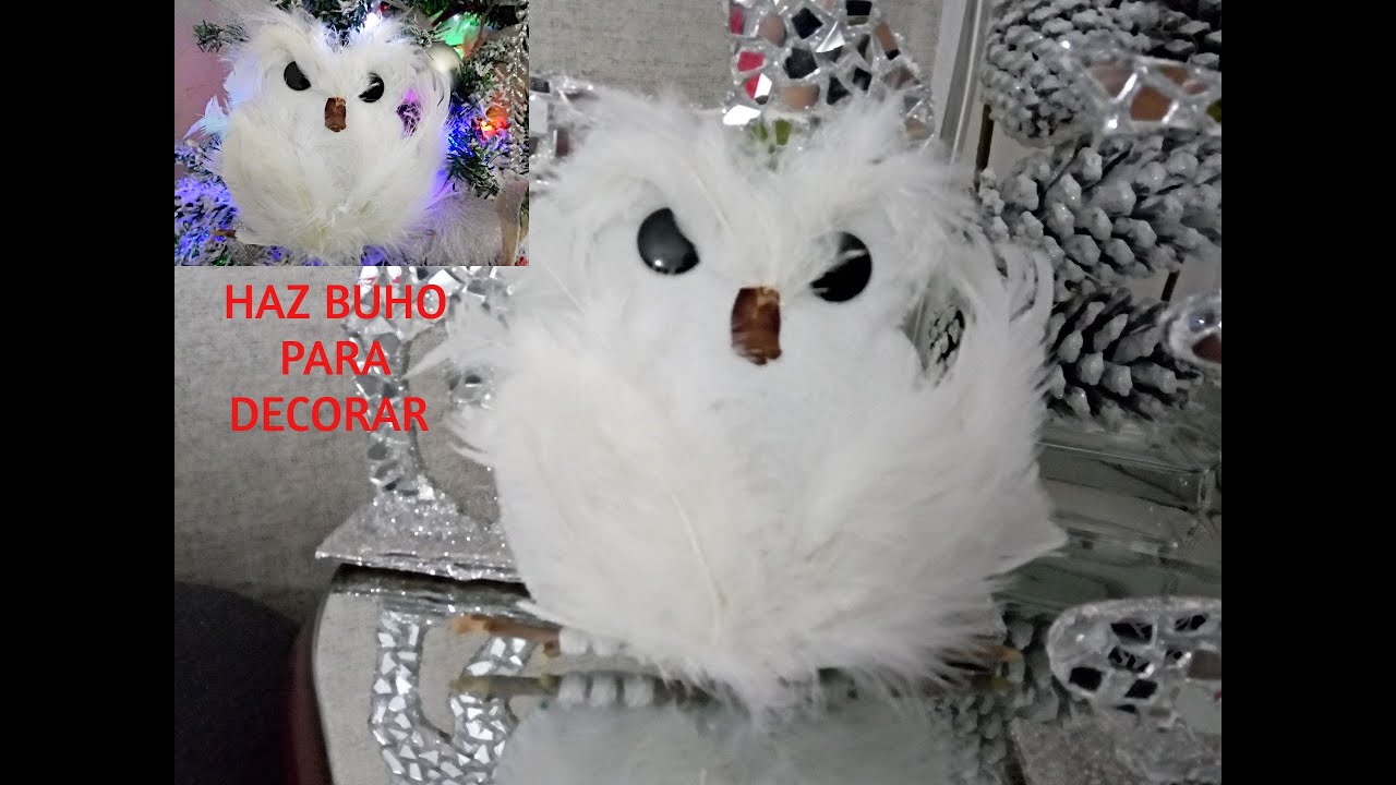DECORACION DE NAVIDAD BUHO NAVIDEÑO/Búho para árbol de navidad - YouTube