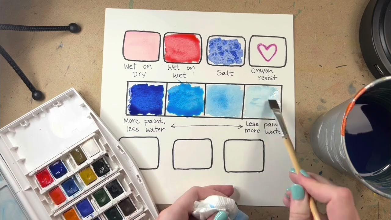 How to: Basic Watercolor Techniques - YouTube