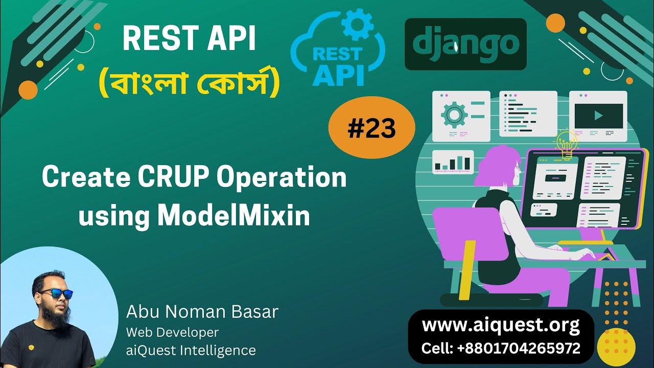 Django RestAPI Bangla Tutorials | How to Create CRUP operation using ...