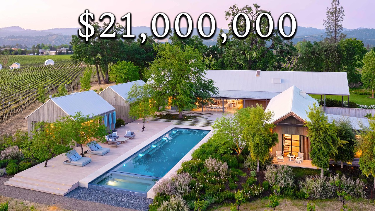 Touring An Architectural Modern Farmhouse in a Vineyard - YouTube