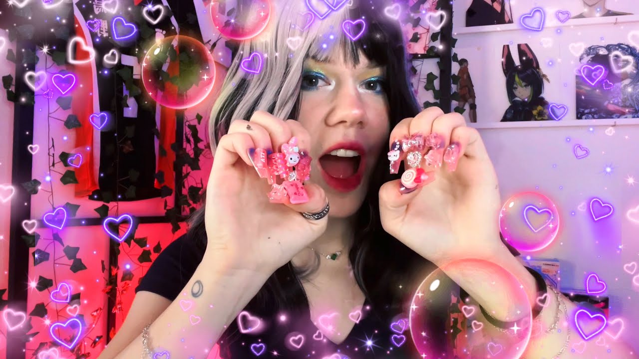 JUNK NAILS ASMR ₊🩷˚˖𓍢ִ🍓 ˚.🎀༘⋆ﾟ＊ [NO TALKING] - YouTube