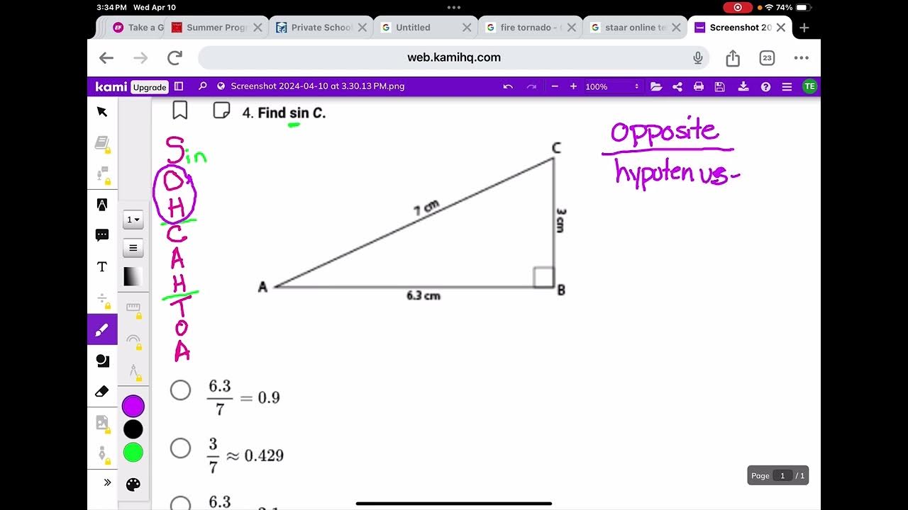 Find the Trig Ratio given Side Lengths - YouTube