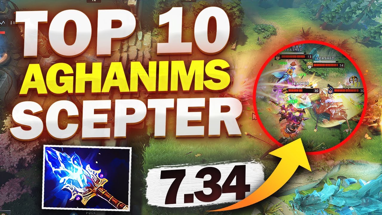 TOP 10 STRONGEST Aghanims Scepter on 7.34 PATCH Dota 2 - YouTube