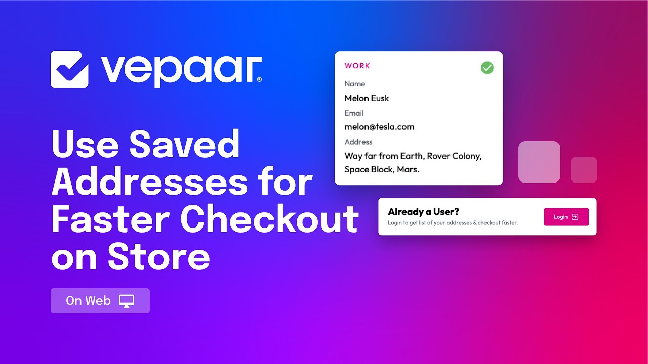 Use Saved Addresses for Faster Checkout on Store [Web] - YouTube