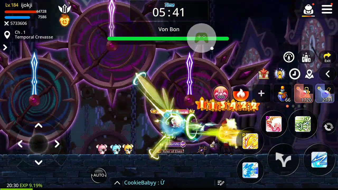 Maplestory Mercedes combo skill - YouTube