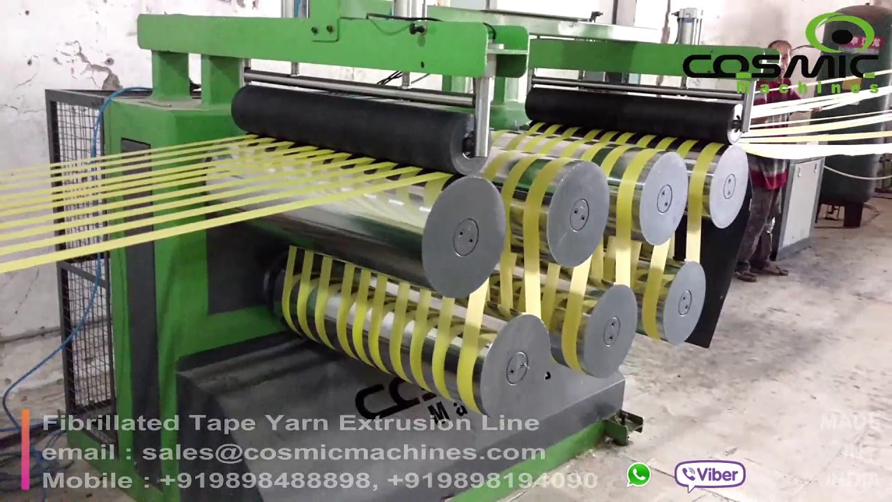 Fibrillated Tape Extrusion Line - YouTube