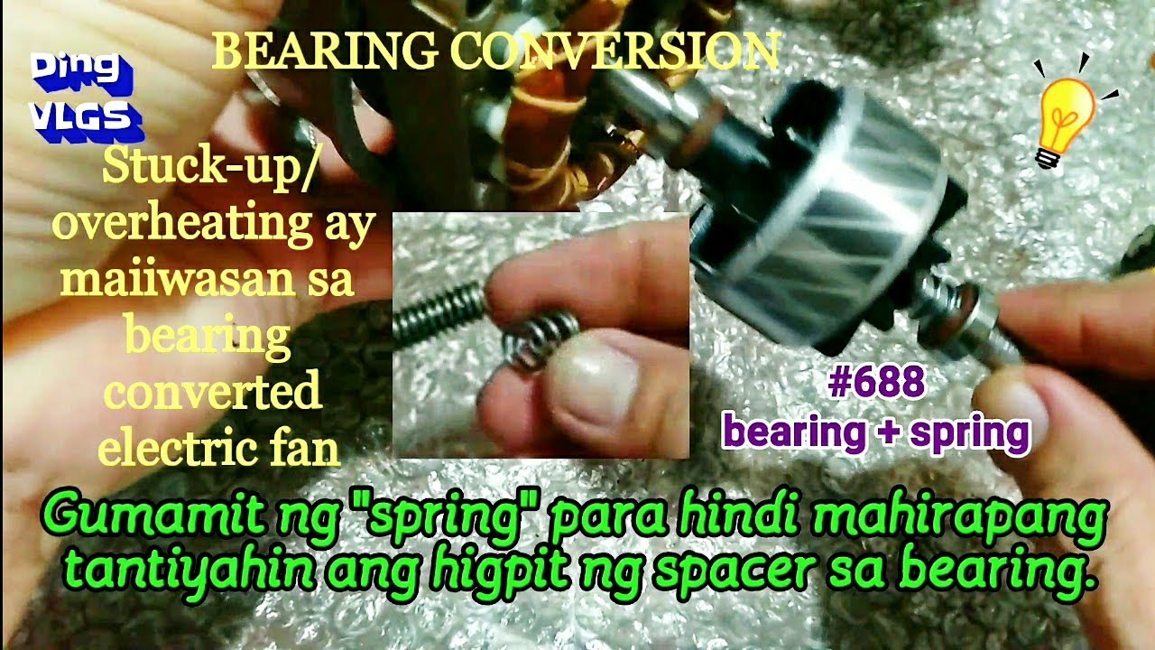 Gamit ang compression spring, palitan natin ng bearing ang bushing ng ...