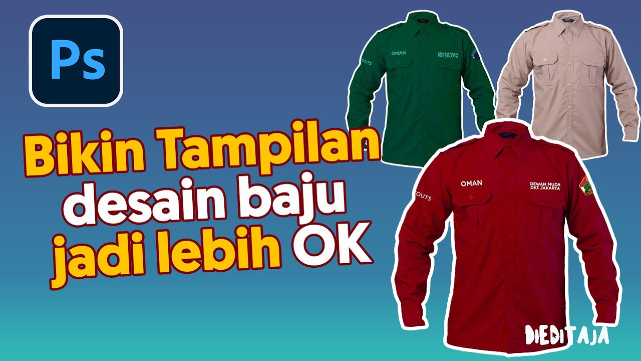 Bikin MockUp desain baju jadi lebih OK - Tutorial Photoshop - YouTube