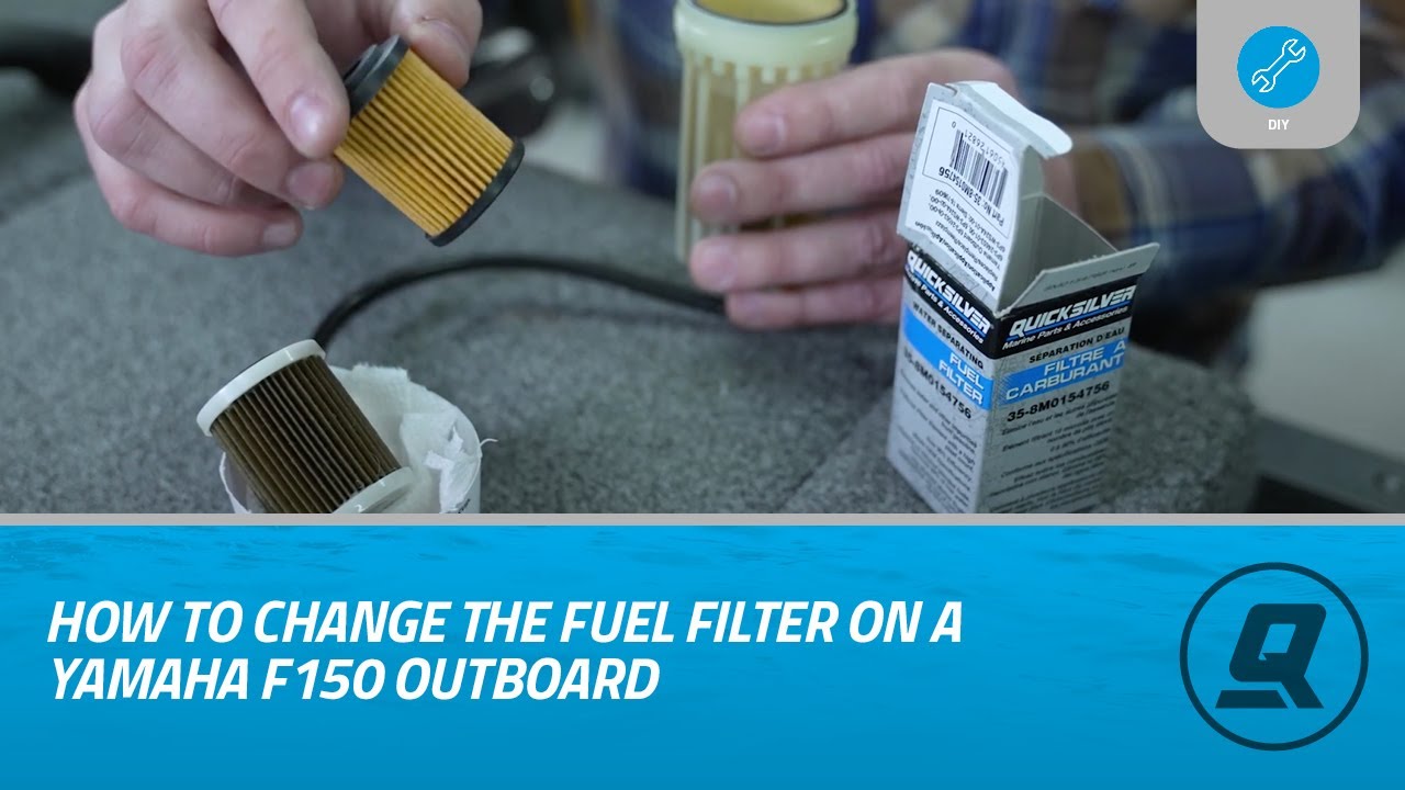 How to Change a Fuel Filter on a Yamaha F150 Outboard - YouTube
