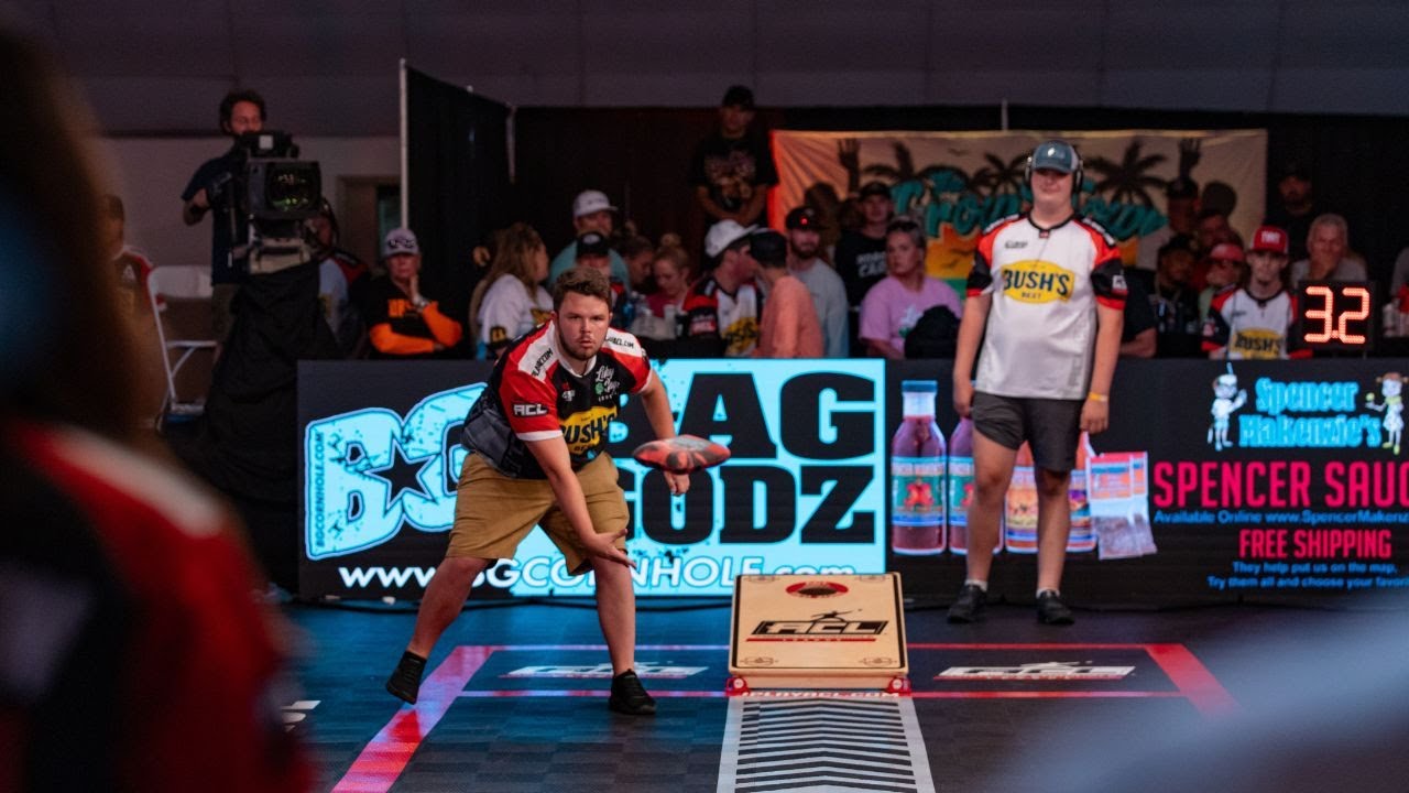 Alex Rawls With The Pro Level Cornhole Shot - YouTube