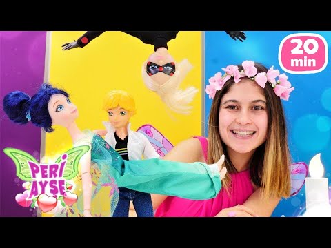 Peri Ayşe ve Lady Bug ile kız çocuk videoları! Kara Kedi ve Uğur Böceği maceraları!