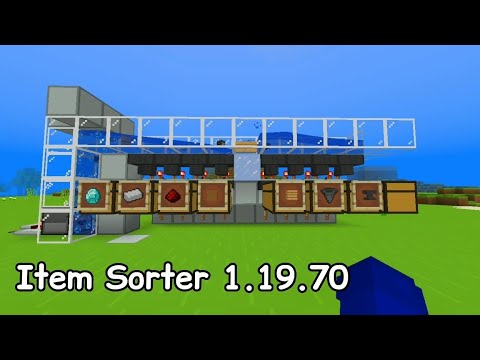 Cara Membuat ITEM SORTER di Minecraft Bedrock/MCPE 1.19.70 - YouTube
