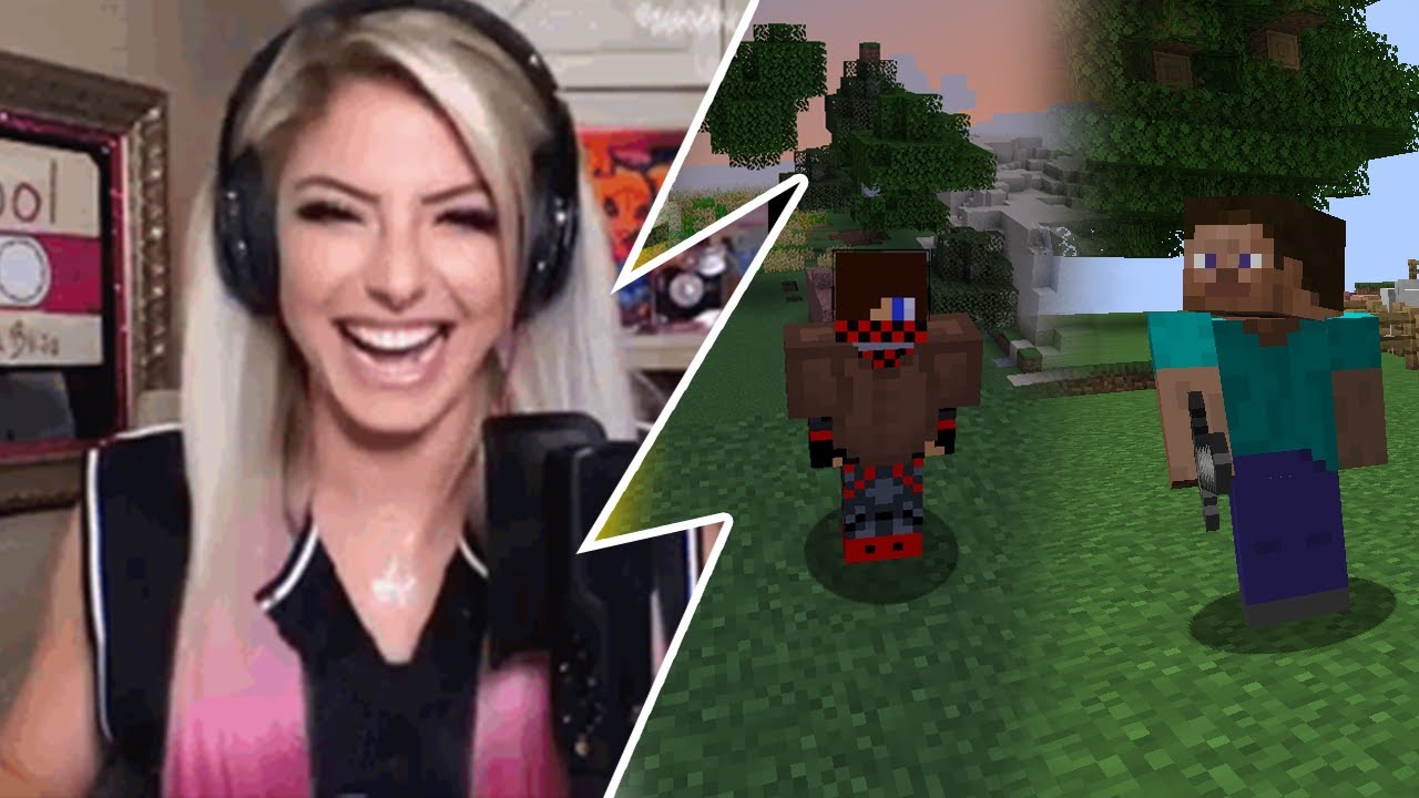 Alexa Bliss plays Minecraft fight hardcore champion - YouTube