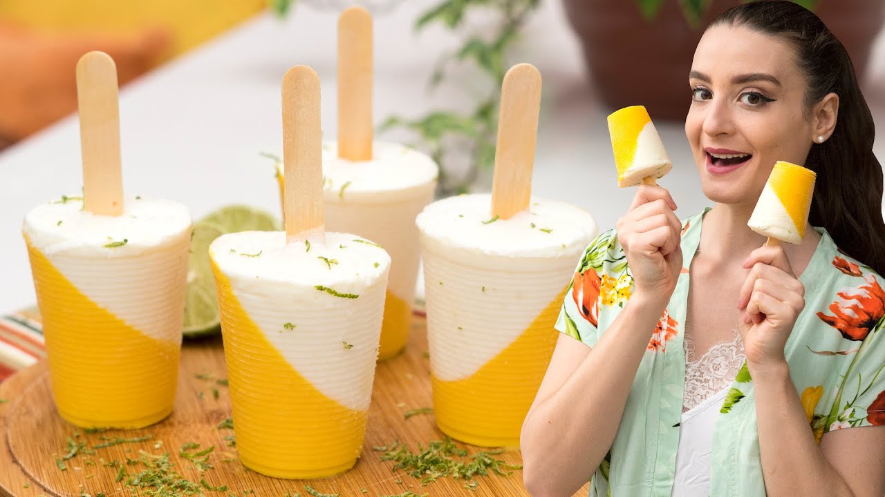 PICOLÉ CASEIRO CREMOSO DE FRUTAS: LIMÃO E MANGA (no Copo Descartável ...