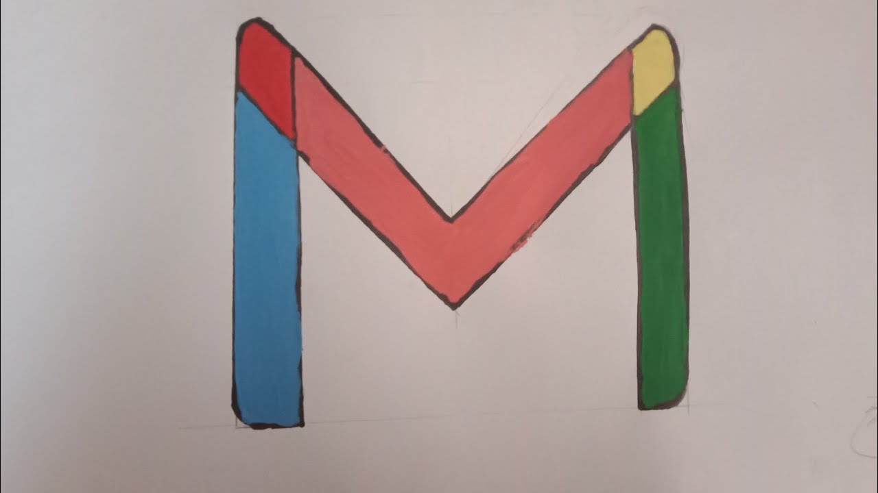 How to draw a gmail logo.... | MAYANK JAIJAN ARTS - YouTube