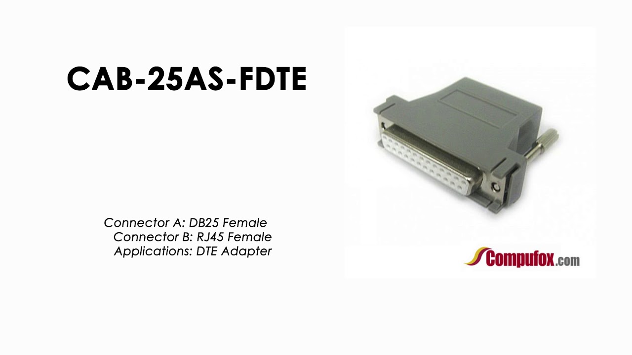 CAB-25AS-FDTE | Cisco Compatible DB25 Female To RJ45 Female DTE Adapter ...