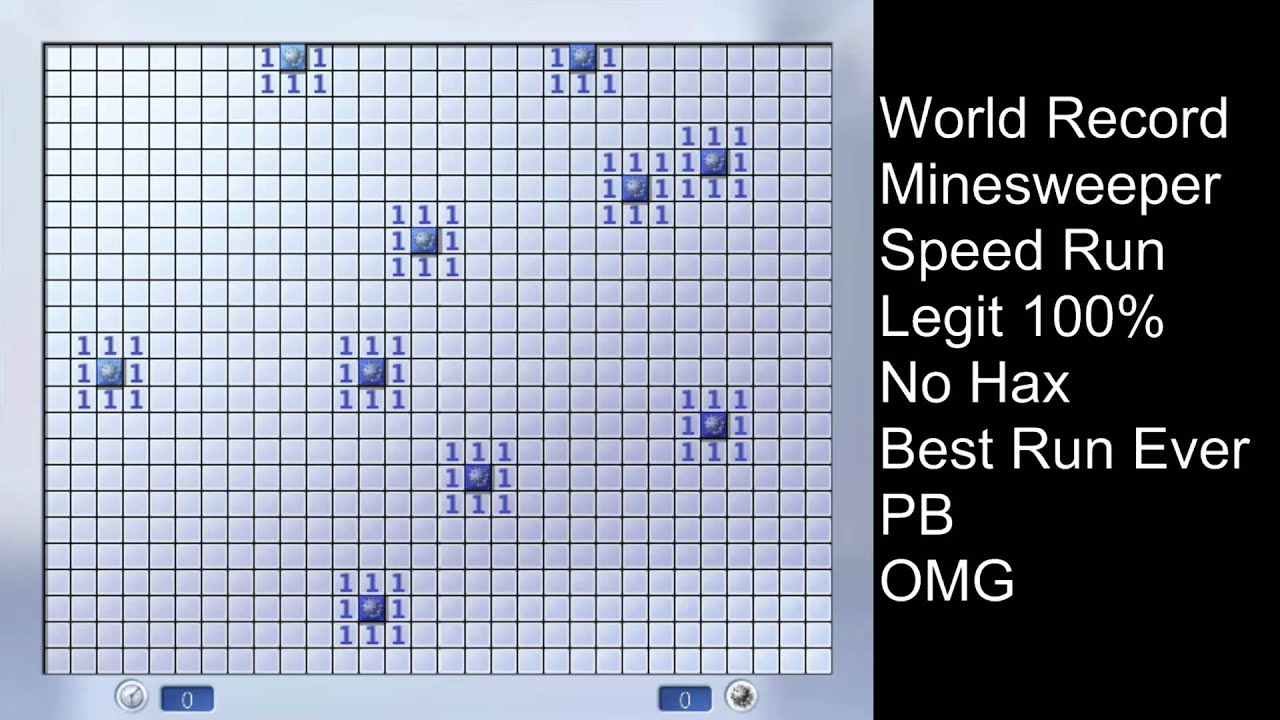 Minesweeper Speed Run World Record Time! Fastest Solution Ever!!! 2015 ...
