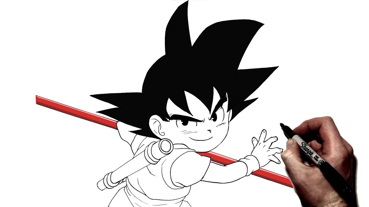 How To Draw Goku Nyoibo | Step By Step | Dragon Ball Daima - YouTube