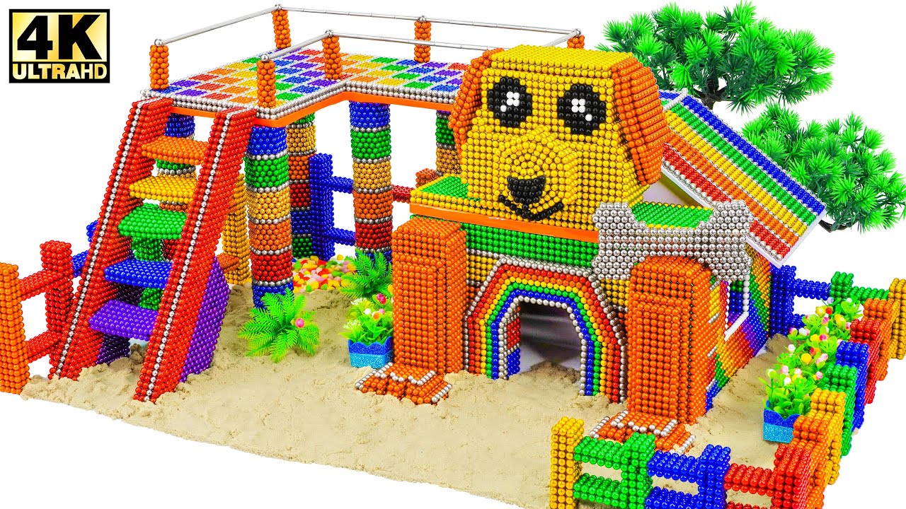 How To Build Amazing Magnet Puppy Dog House Has Playground from ...
