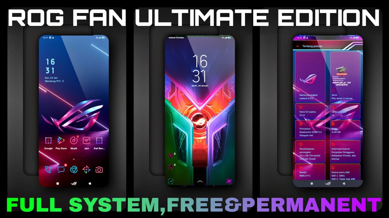 TEMA ROG PHONE FAN ULTIMATE EDITION 😍 TEMBUS AKAR,GRATIS&PERMANEN💫 ...