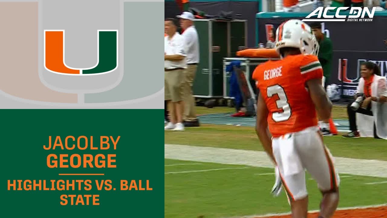 Miami's Jacolby George Tops 100 Yards - YouTube