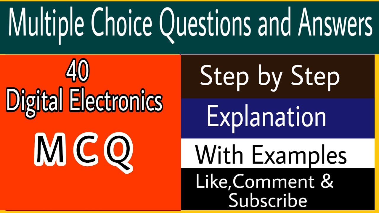 40 Digital Electronics based Multiple Choice Question and Answers with ...