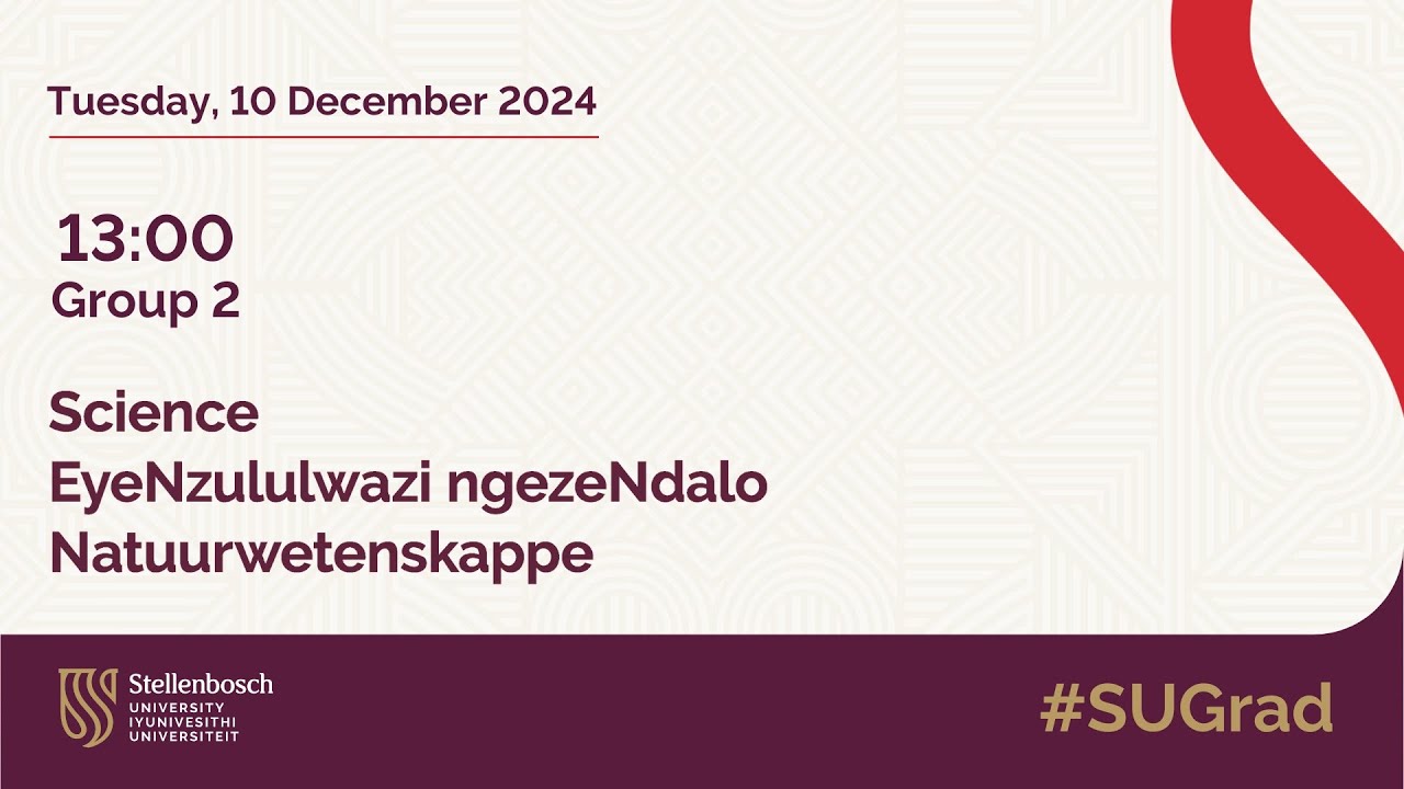 Graduation 2024 (Dec): Sciences - Group 2 - YouTube