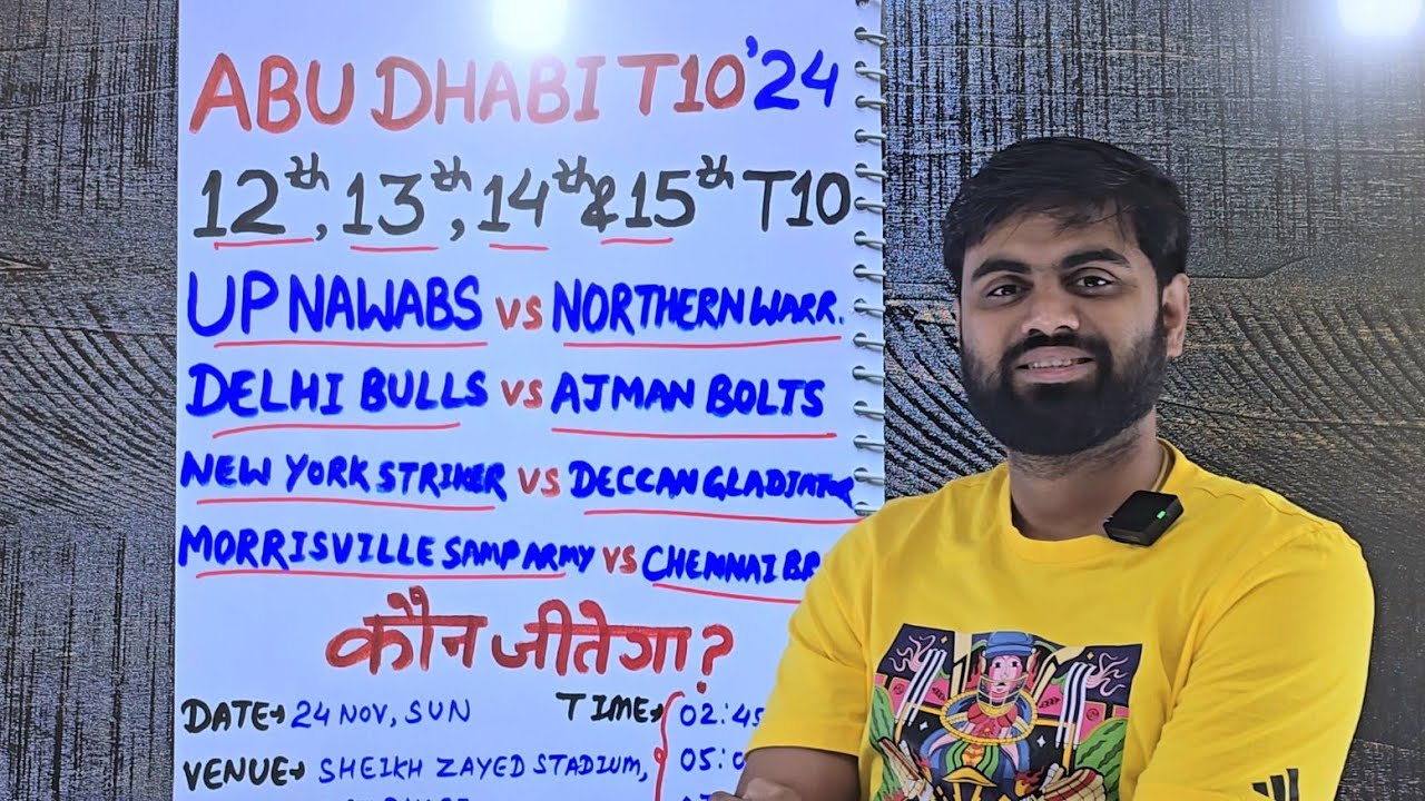 UP Nawabs vs Northern Warriors T10 Prediction, Delhi vs Ajman, T10 ...
