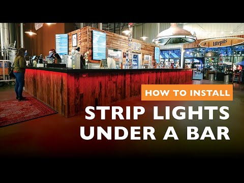 How to Install LED Strip Lights Under a Bar - YouTube