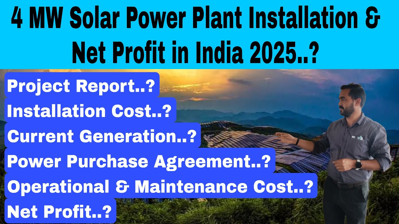 4 Megawatts Solar Power Plant Installation Cost & Net Profit in India ...