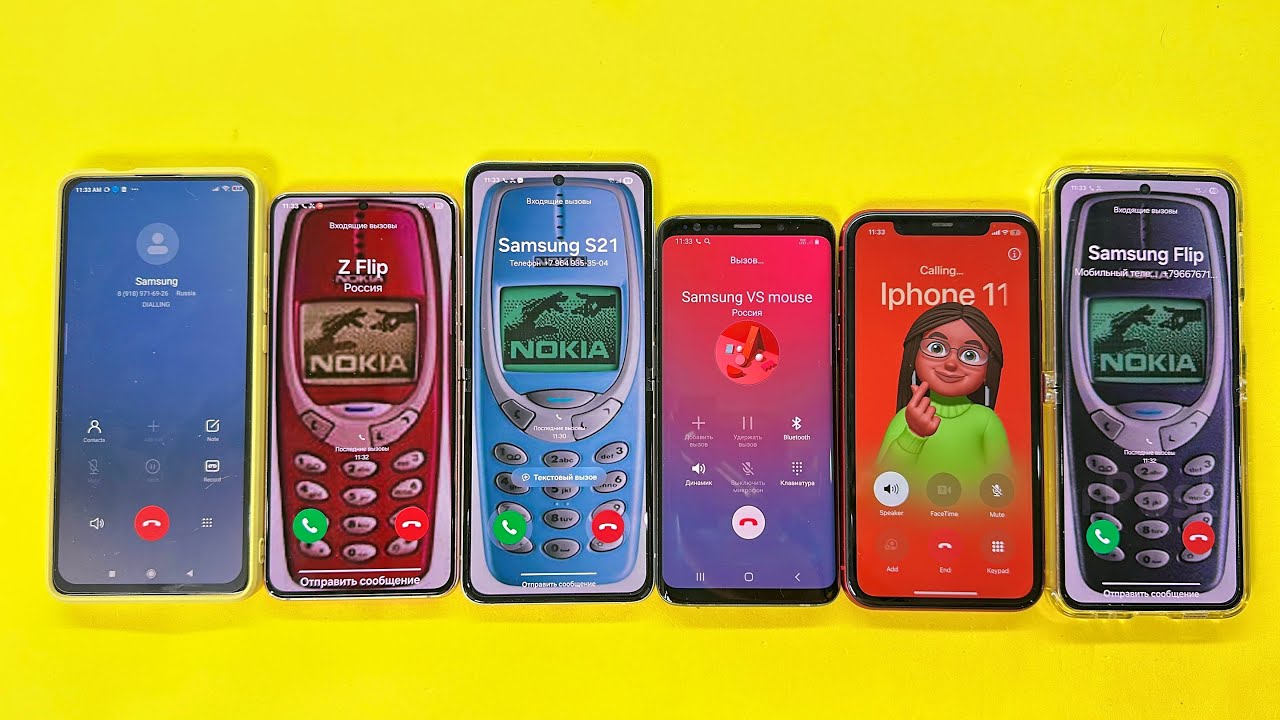 Nokia 3310 Call Screensaver on Samsung Phones Z Flip3/5, S8, IPhone 11 ...